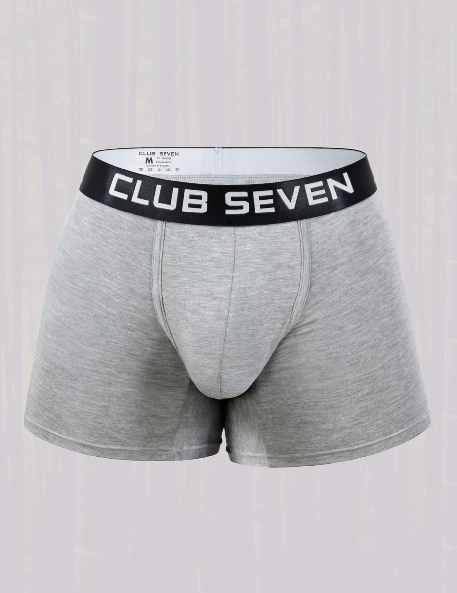 Men's Bamboo Bulge Grey Boxers – Club Seven Menswear